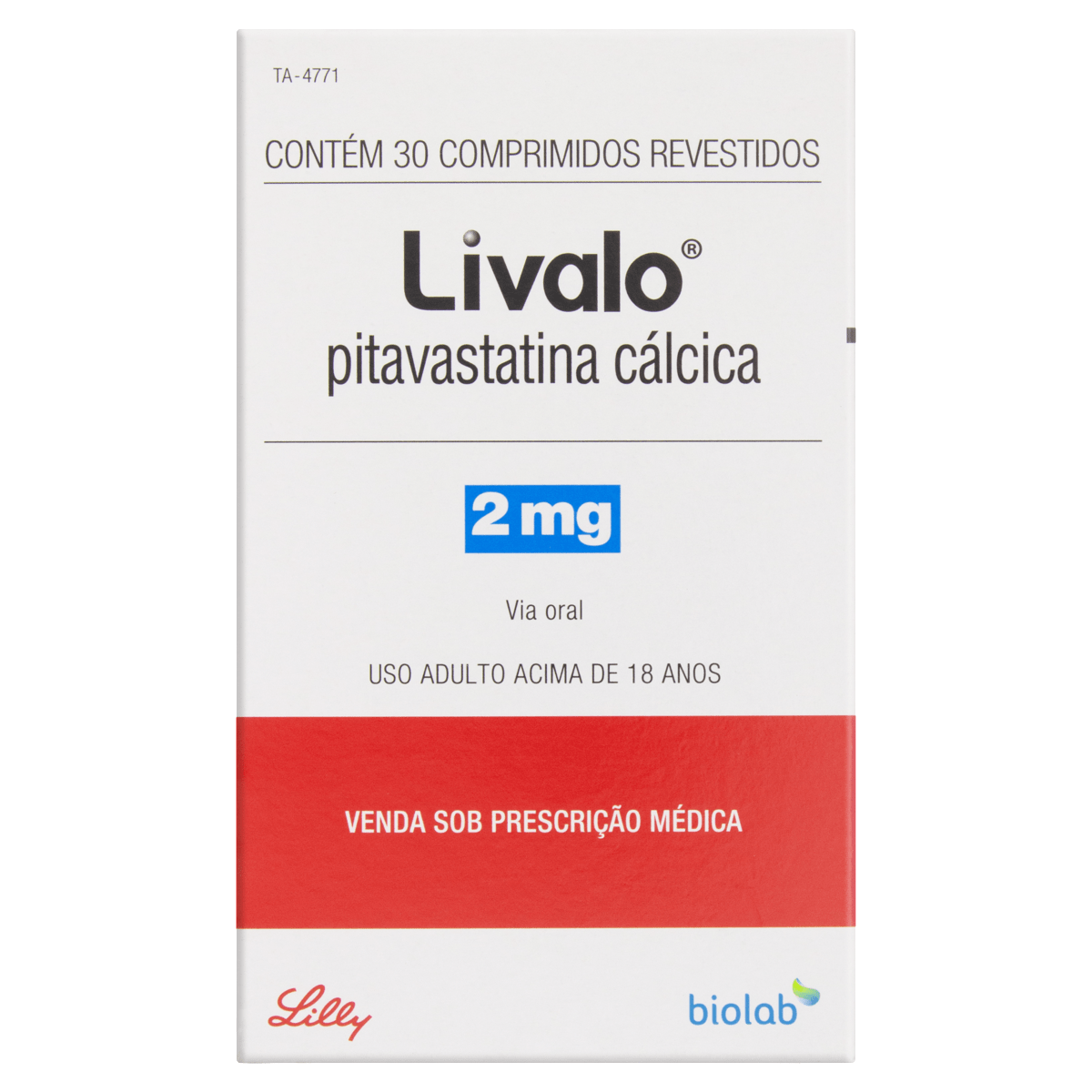 LIVALO 2MG C/30 COMPRIMIDOS REVESTIDOS - BIOLAB SANUS FARMACE