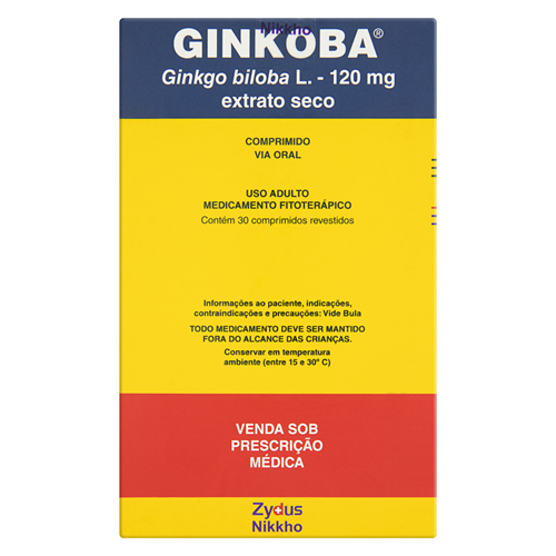 GINKOBA 120MG C/30 COMPRIMIDOS REVESTIDOS - NIKKHO