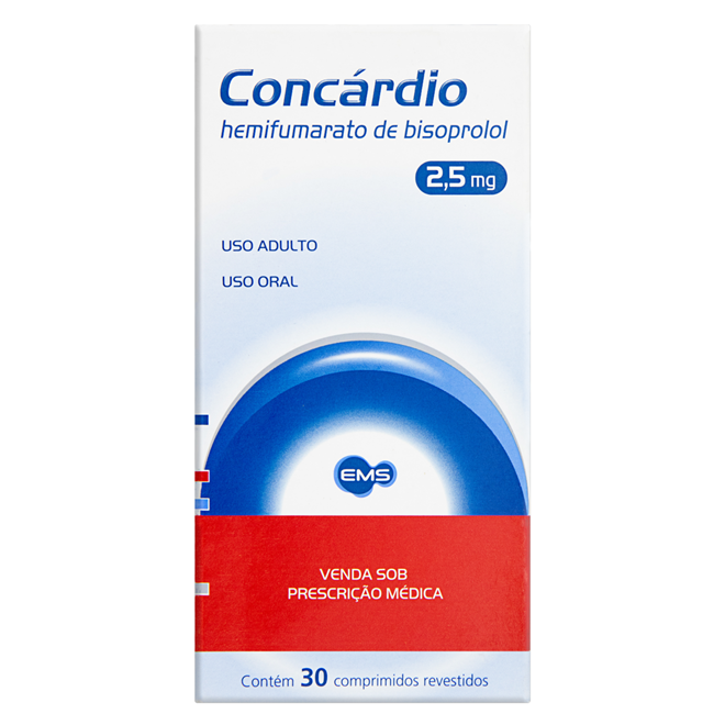 CONCARDIO 2,5MG C/30 COMPRIMIDOS REVESTIDOS - EMS SIGMA PHARMA LTD