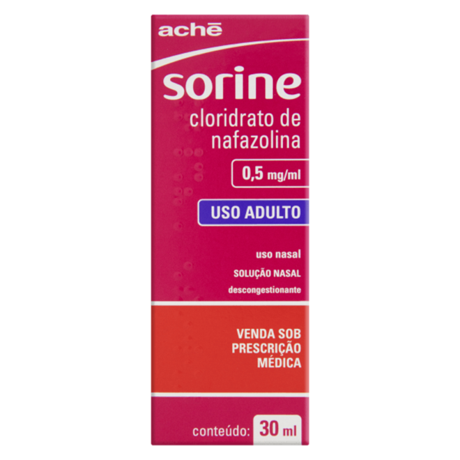 SORINE 0,5MG/ML SOLUÇÃO NASAL ADULTO 30ML - ACHE LABORATORIOS FA
