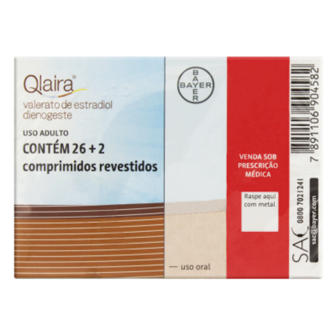 QLAIRA C/26+2 COMPRIMIDOS REVESTIDOS - BAYER RX