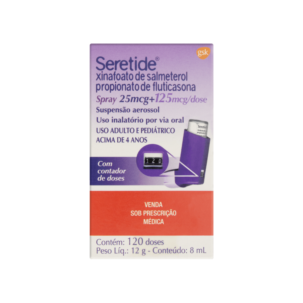 SERETIDE SPRAY 25MCG + 125MCG C/120 DOSES - GLAXOSMITHKLINE RX