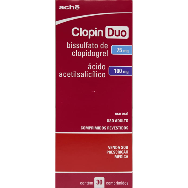 CLOPIN DUO 75MG + 100MG C/30 COMPRIMIDOS - ACHE LABORATORIOS FA
